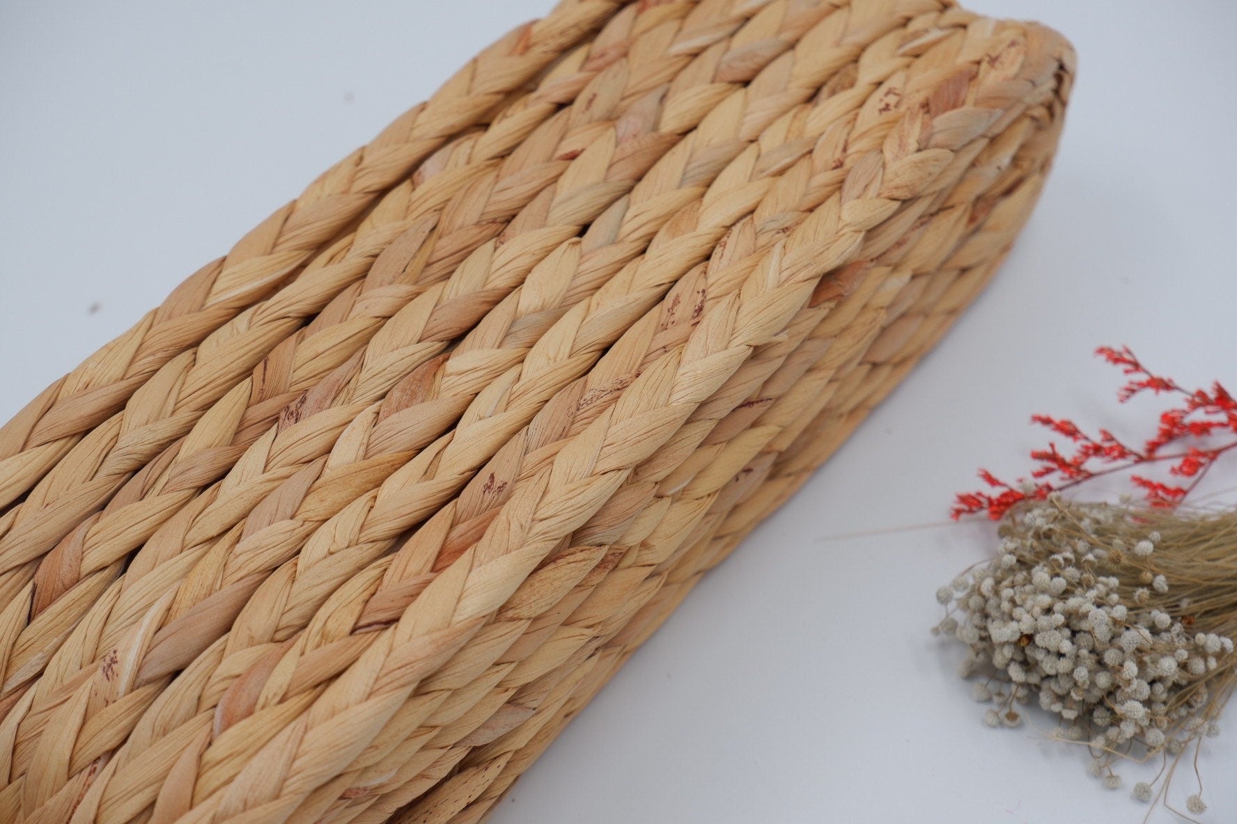 15mm natural water hyacinth rope, braided water hyacinth, raffia rope ...