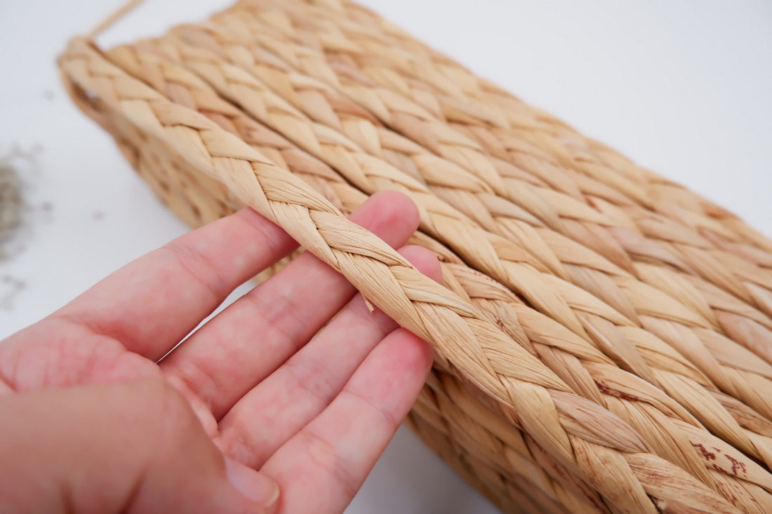 15mm natural water hyacinth rope, braided water hyacinth, raffia rope ...